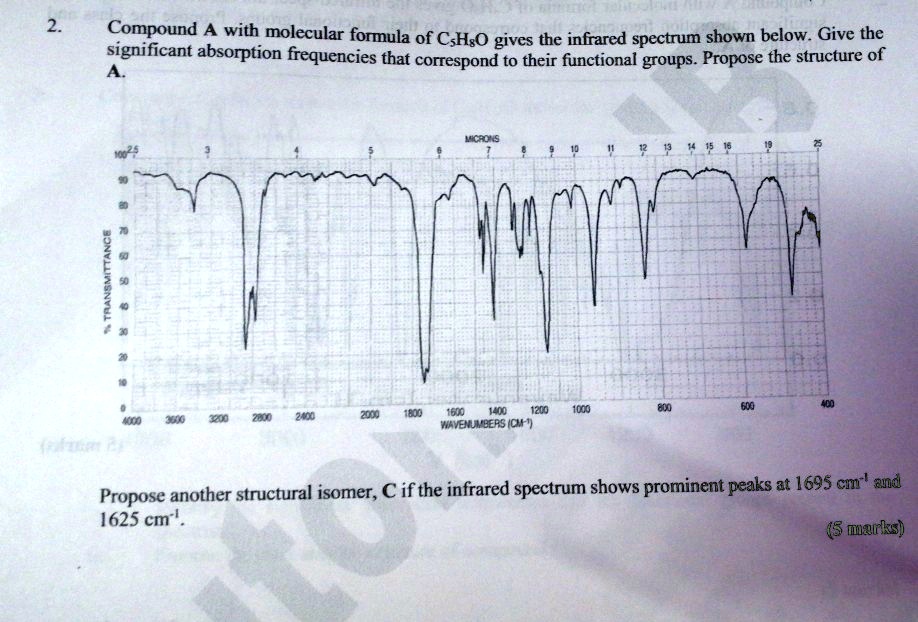 2. Compound A with molecular formula of C?H?O gives the infrared ...