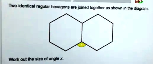 Two identical regular hexagons are joined together as shown...