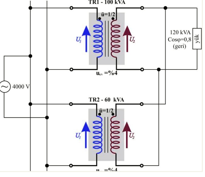 SOLVED: In the system shown, two ideal transformers of 100 kVA and 60 kVA power, connected in ...