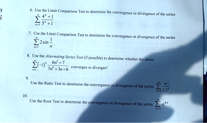 SOLVED: Use the Limit Comparison Test deterine the convergence ...