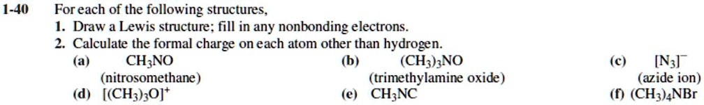 SOLVED: For each of the following structures, 1. Draw a Lewis structure ...