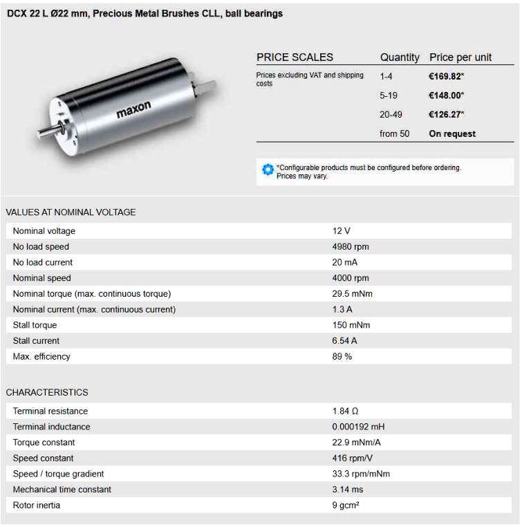 SOLVED: a) Convert the torque constant and rotor inertia into SI units ...