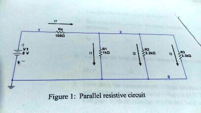 SOLVED: Calculate Total Resistance, Total current drawn from the voltage source, I1,I2, I3 and ...