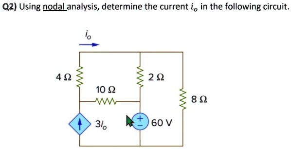 Solved Q2 Using Nodal Analysis Determine The Current Io In The 3572
