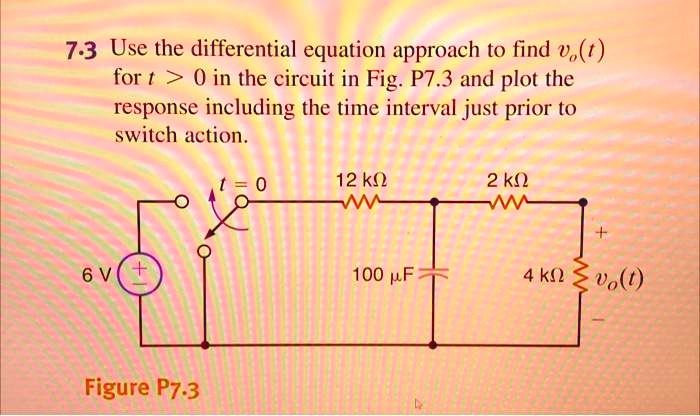 73 use the differential equation approach to find vot for t 0 in the ...