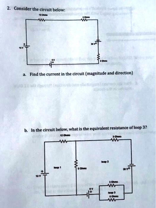 consider the circuit below find the current in the circuit magnitude and direction in the ...