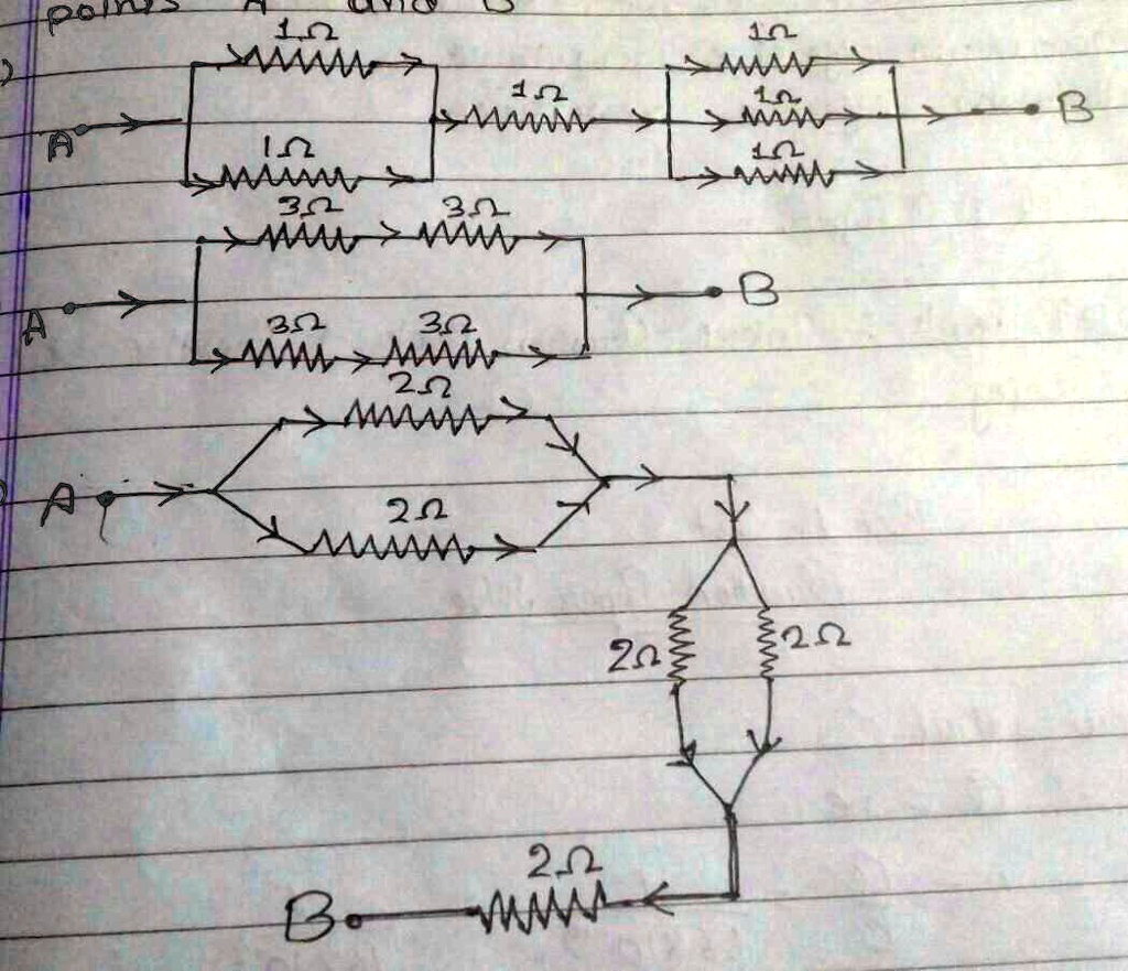 SOLVED: 'calculate the total effective resistance between points A and B......'
