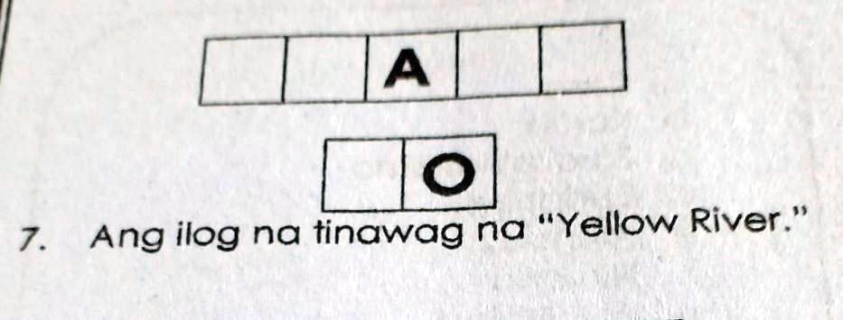SOLVED: Ang ilog na tinawag na Yellow River.
