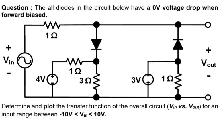 SOLVED: Question: All the diodes in the circuit below have a 0V voltage drop when forward biased ...