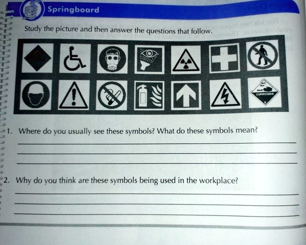 SOLVED: Where do you usually see these symbols? What do these symbols ...