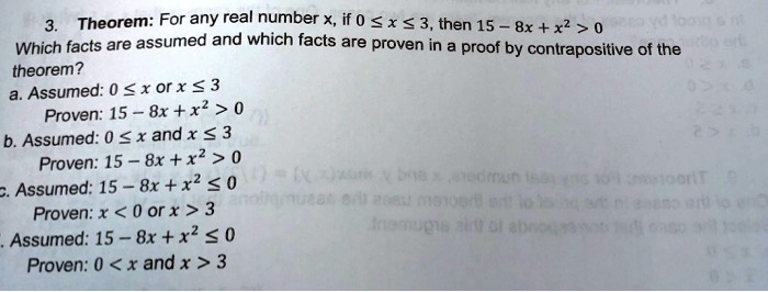 Theorem: For any real number x, if 0