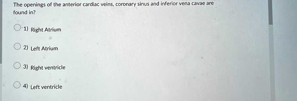 The openings of the anterior cardiac veins, coronary sinus and inferior ...