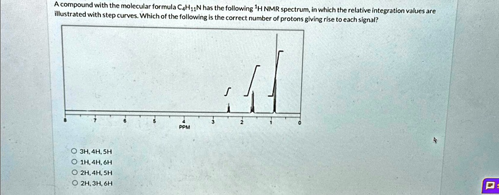 a compound with the molecular formula c4h11n has the following 1h nmr ...