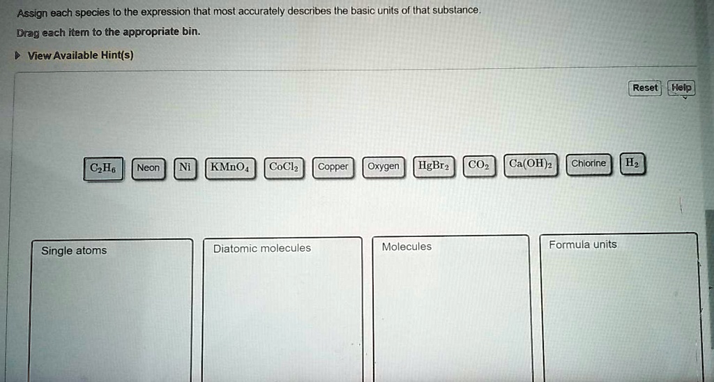 SOLVED: Assign each species to the expression that most accurately describes the basic units of ...