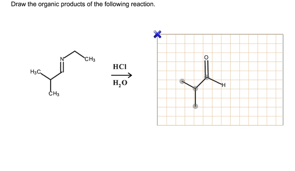 Draw the organic products of the following reaction: CH3 HCl H2C=CH2 H2O CH3