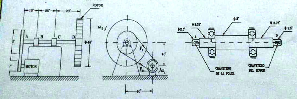 SOLVED: The construction diagram of the fan shaft is shown. All splice ...