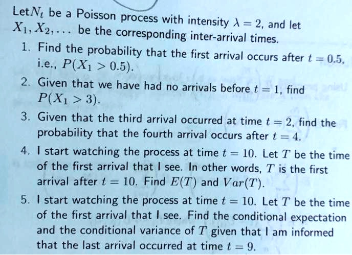letn be a poisson process with x intensity a x2 be the 2 and let ...