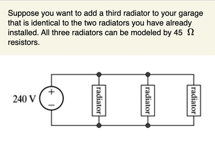 using the wiring diagram shown above calculate the total power for the ...