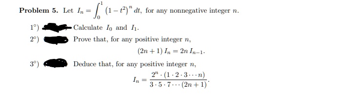 Solved Problem Let K C Or Any Nonnegative Integer N Calculate Io And Prove That For 