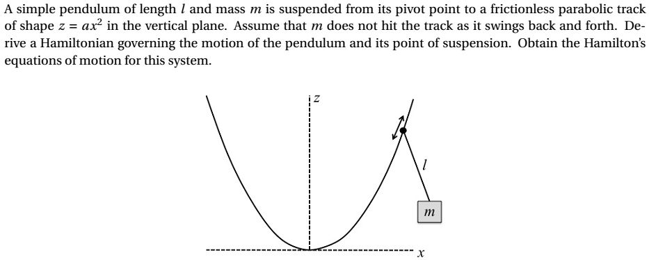 A simple pendulum of length l and mass m is suspended from its pivot ...