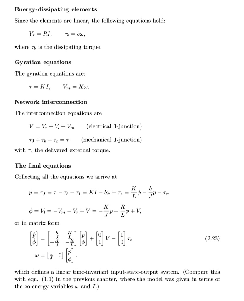 SOLVED: Energy-dissipating elements Since the elements are linear; the ...