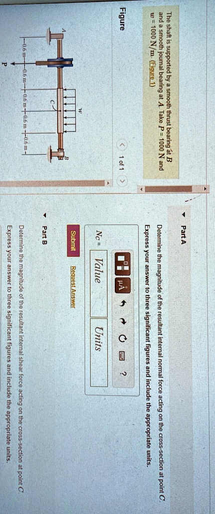 the shaft is supported by a smooth thrust bearing at b and a smooth ...