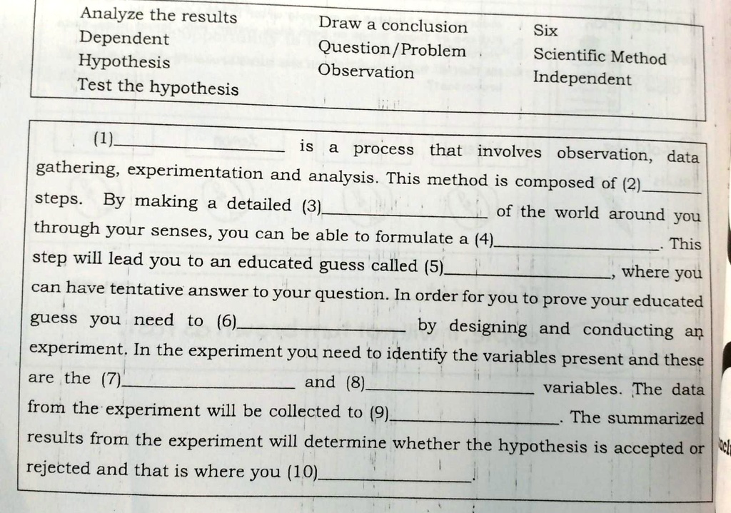 'read the paragraph carefully and identify the correct words that fit ...