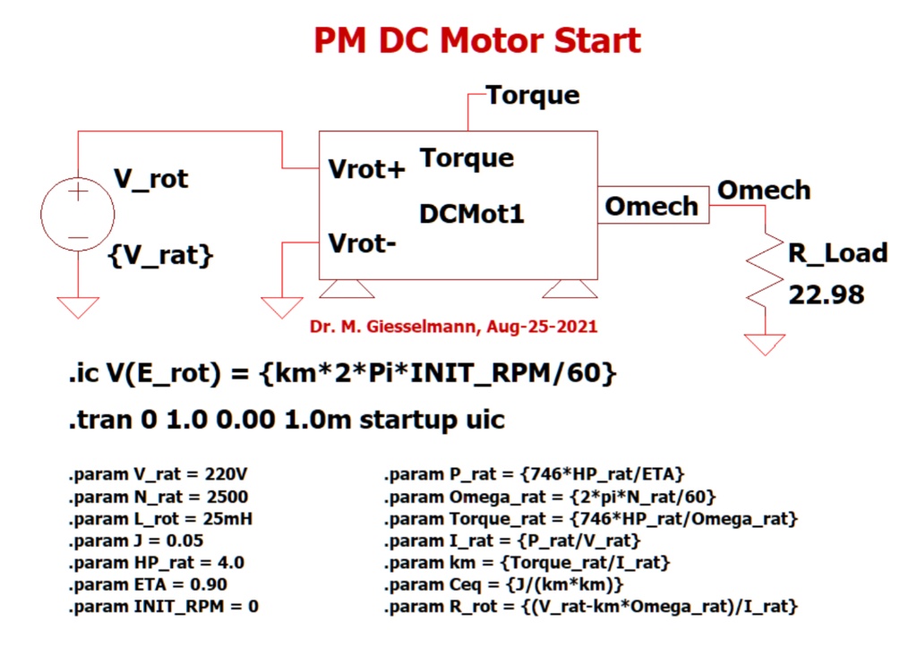 PM DC Motor Start Torque Vrot+ Torque Vrot Omech DCMot1 Omech Vrot ...