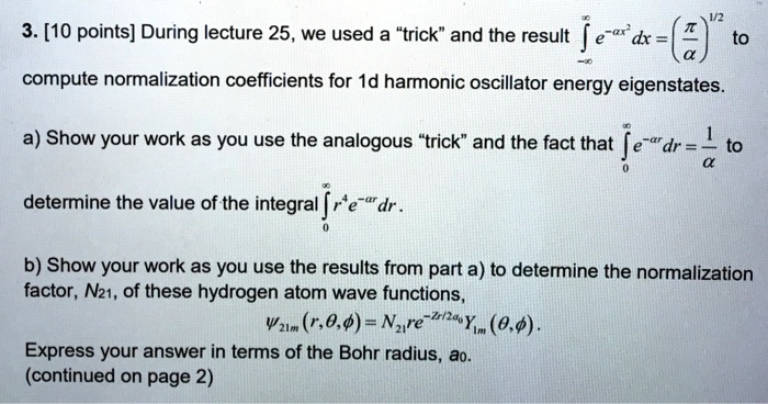 3. [10 points] During lecture 25, we used a ẗrickänd the result ∫-∞^∞ e ...