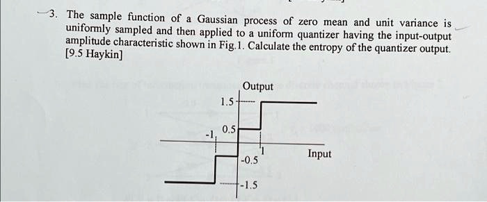 3. The sample function of a Gaussian process of zero mean and unit variance is uniformly sampled ...