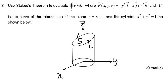 SOLVED: Use Stokes's Theorem to evaluate fFndr where F(xyz)=-y i+xjtz ...