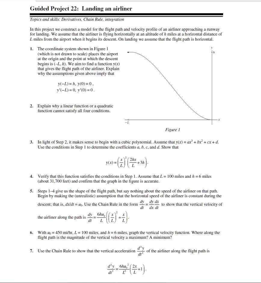 SOLVED:Guided Project 22: Landing an airliner Topics and skills ...