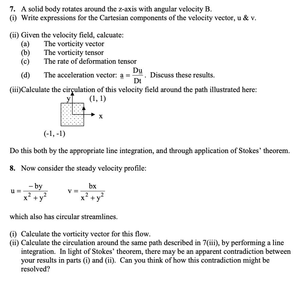 SOLVED: 7 A solid body rotates around the Z-axis with angular velocity ...