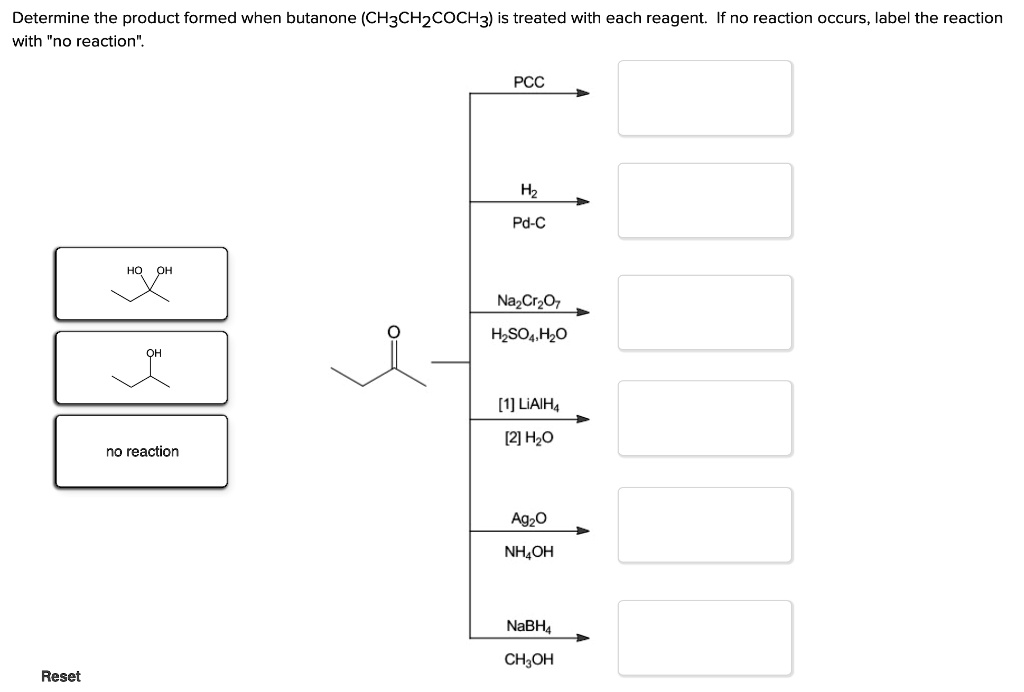determine the product formed when butanone ch3ch2cochz is treated with ...