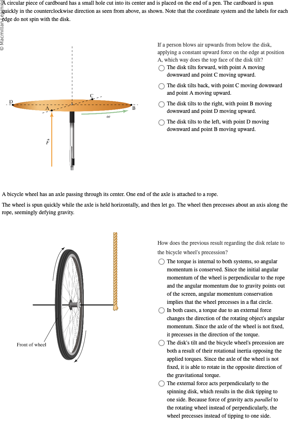 [GET ANSWER] A circular piece of cardboard has a small hole cut into its center and is placed on ...