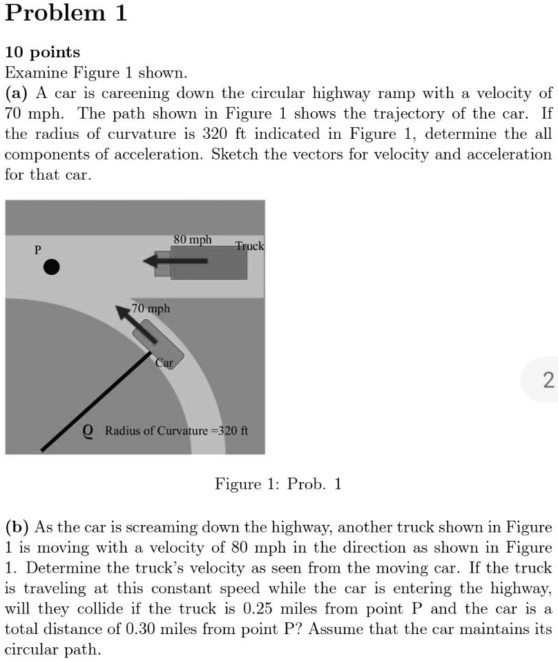 SOLVED: Problem 1 10 points Examine Figure 1 shown. (a) A car iS ...