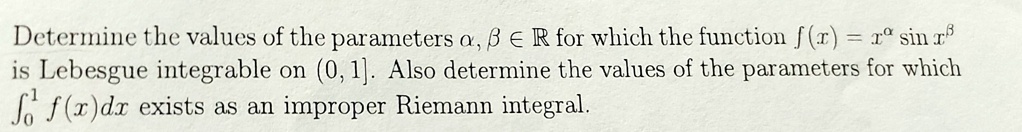 SOLVED: Determine the values of the parameters , e R for which the function f() = sin is ...