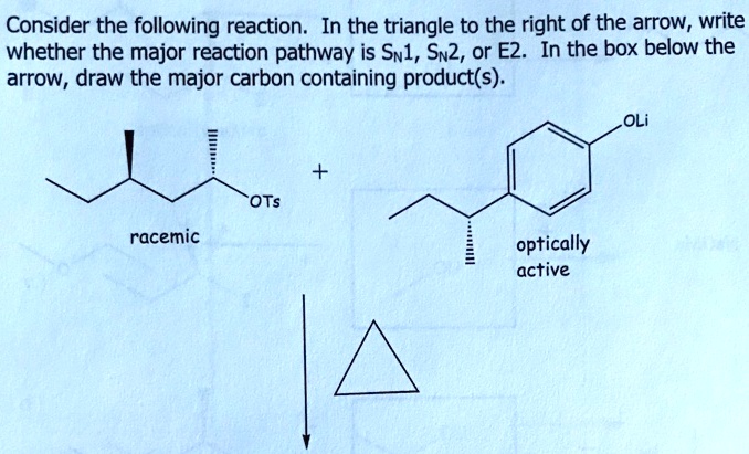 SOLVED: Consider the following reaction: In the triangle to the right ...