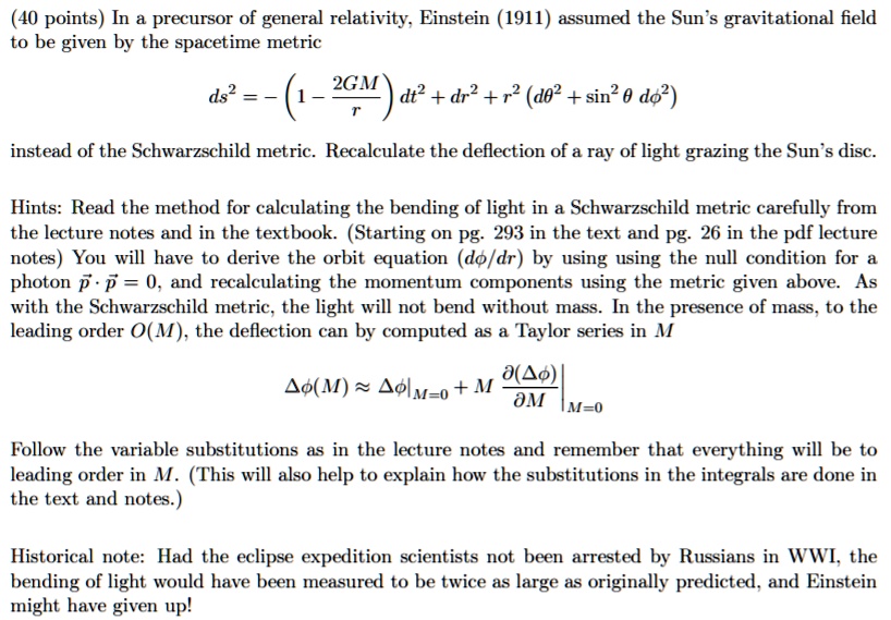 40 points in a precursor of general relativity einstein 1911 assumed ...