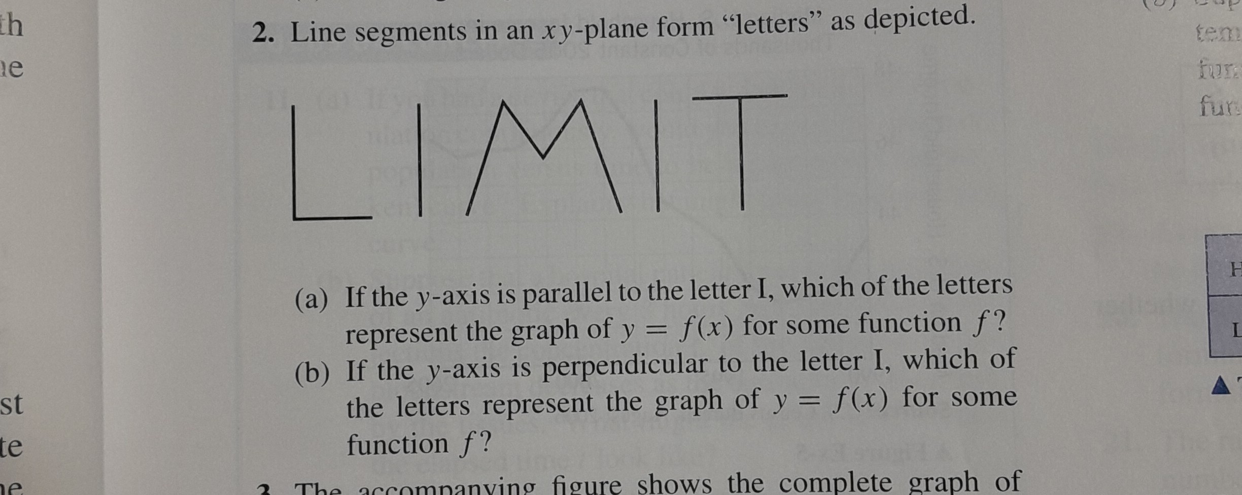 2. Line segments in an x y-plane form "letters" as depicted. (a) If the ...