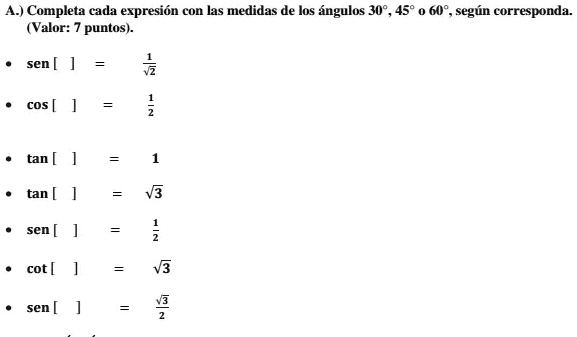 [GET ANSWER] A.) Completa cada expresión con las medidas de los ángulos ...