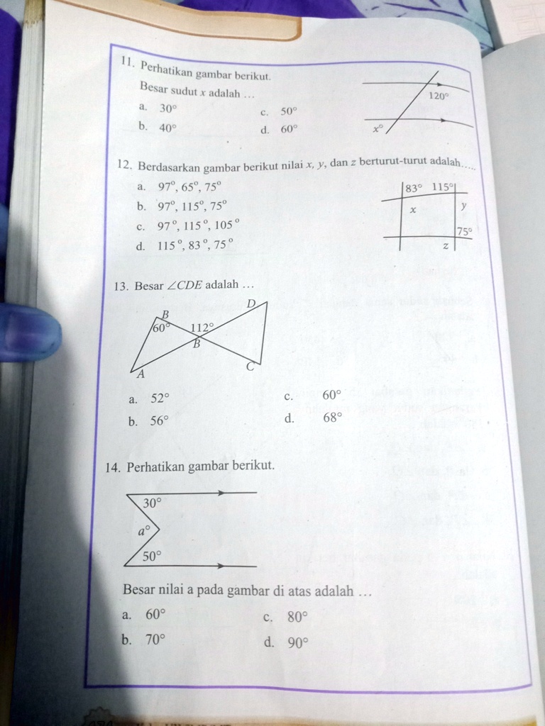 SOLVED: pertanyaanny 11. besar sudut x? 12. berdasarkan gambar berikut ... SOLVED: pertanyaanny 11. besar sudut x? 12. berdasarkan gambar berikut ...