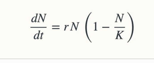(d N)/(d t)=r N(1-(N)/(K))