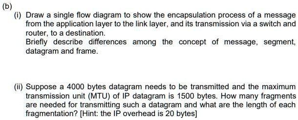 How to solve this question? (b) I Draw a single flow diagram to show ...