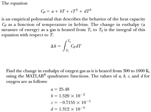 The equation Cp = a + bT + cT^2 + dT^3 is an empirical polynomial that ...