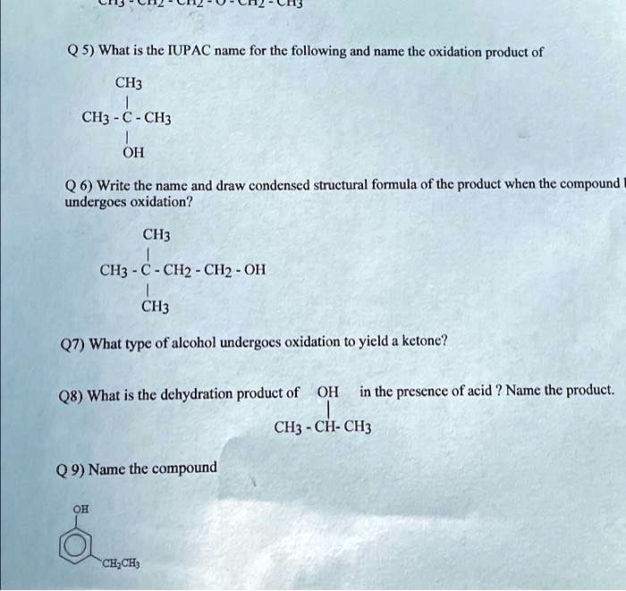 SOLVED: Q5 What is the IUPAC name for the following and name the ... SOLVED: Q5 What is the IUPAC name for the following and name the ...