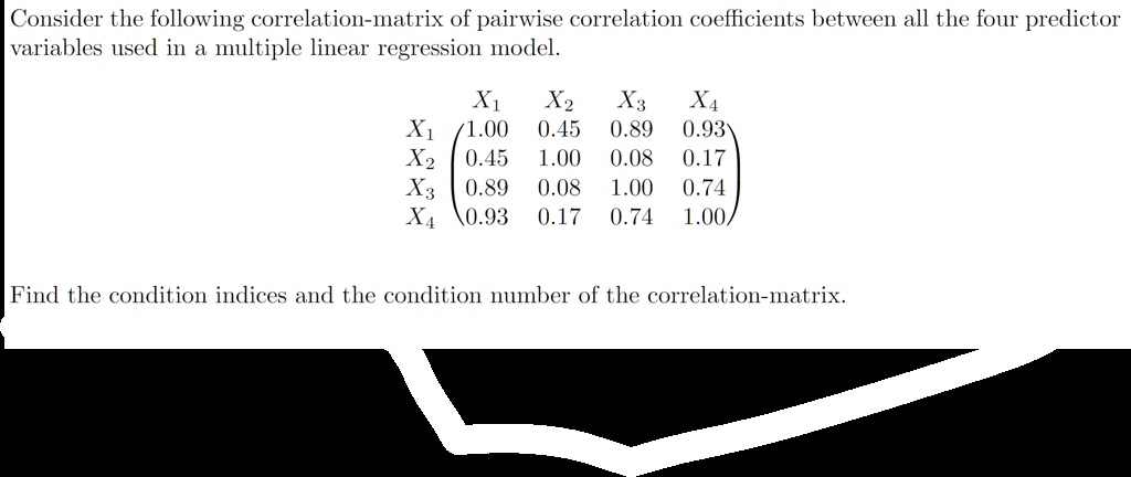 You may find a negative eigenvalue for the correlation matrix. Just ignore that while finding ...