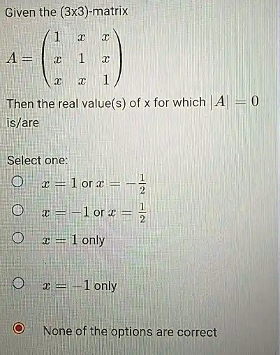 Given the (3x3)-matrix A