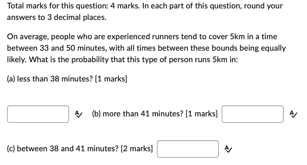 SOLVED: Total marks for this question: 4 marks. In each part of this ...