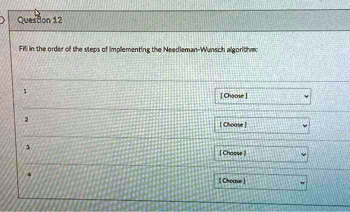SOLVED: Please fill in the order of the steps of implementing the ...